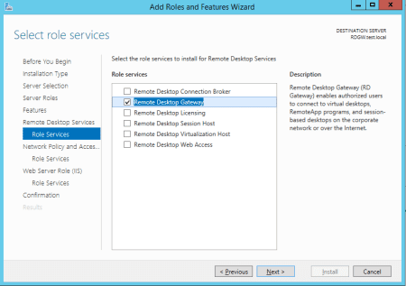 Remote Desktop Gateway on the Windows Server 2012 R2