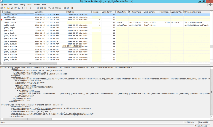SQL Server Analysis Services Flight Recorder - how to check the change ...